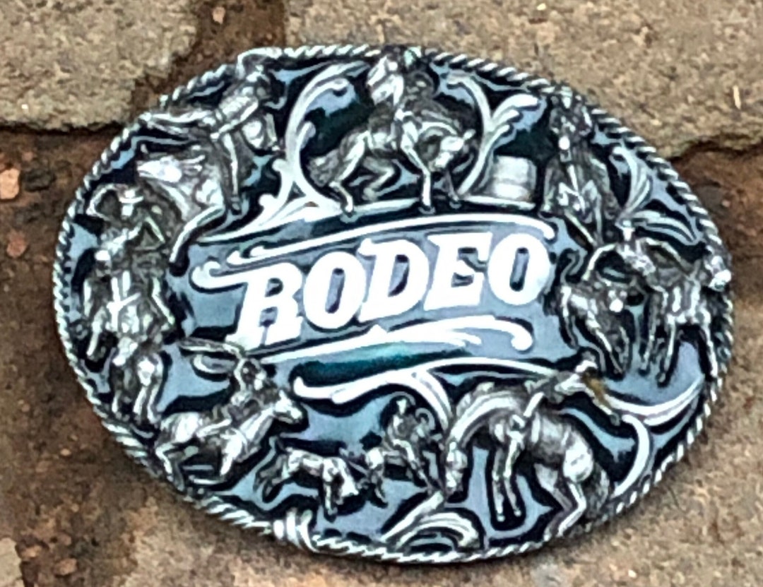 Vintage 1980's I-85 Rodeo Western Cowboy Siskiyou Belt Buckle - Etsy