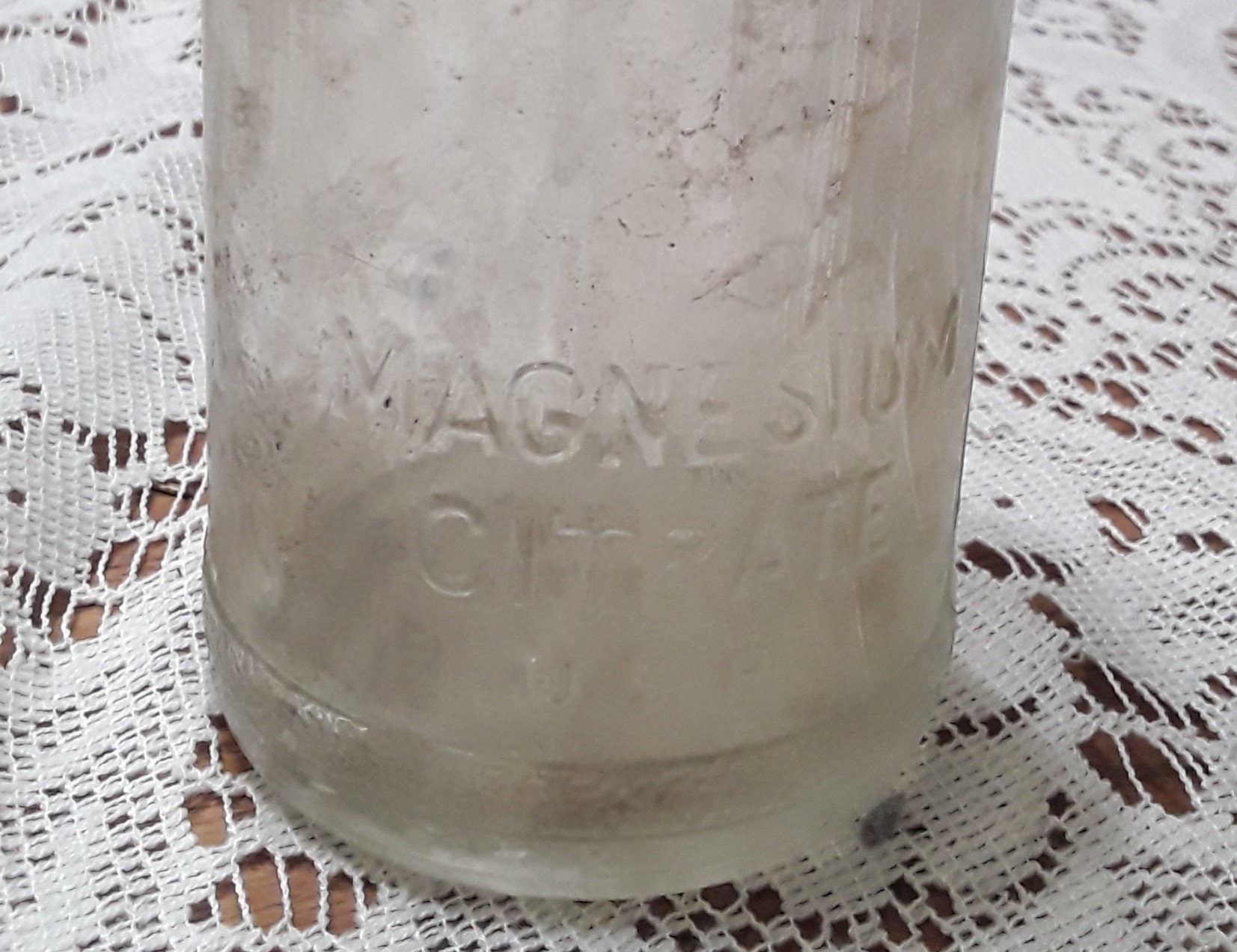 Antique Glass Magnesium Citrate Bottle - Etsy