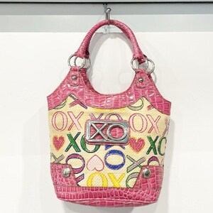 Vintage Rare XOXO Straw Tote Bag Y2K 90s Womens Shoulder Logo Hearts - Etsy