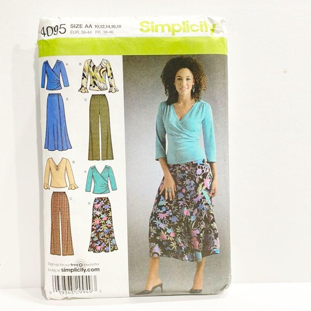 UNCUT Y2K Simplicity Sewing Pattern 4095 Women Top Skirt Pants Sz 10-18 ...