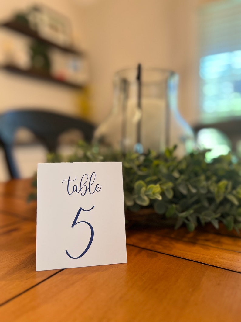 Tented Cardstock Table Numbers, Seating Chart Numbers, Wedding, Tables ...