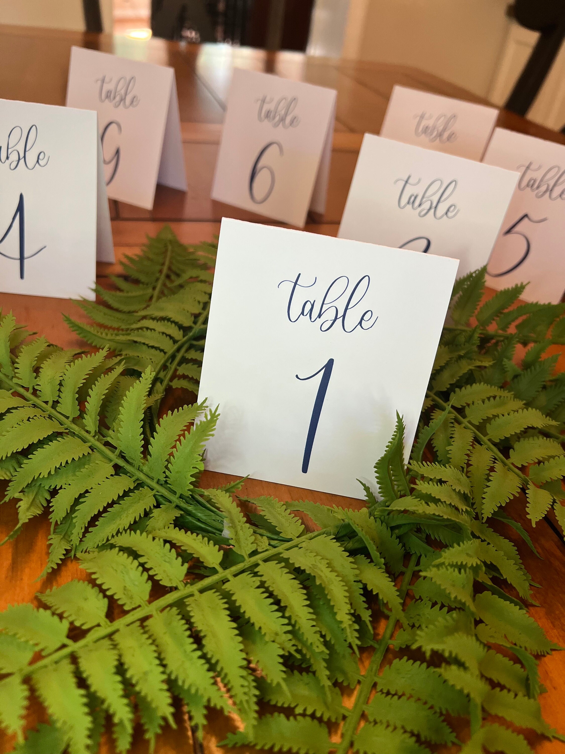 Tented Cardstock Table Numbers, Seating Chart Numbers, Wedding, Tables ...
