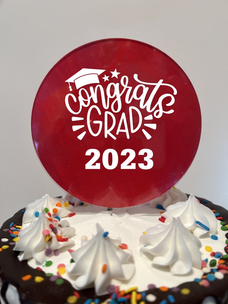 Congrats Grad 2024 Cake Toppers, Cake Toppers, Acrylic Cake Toppers ...