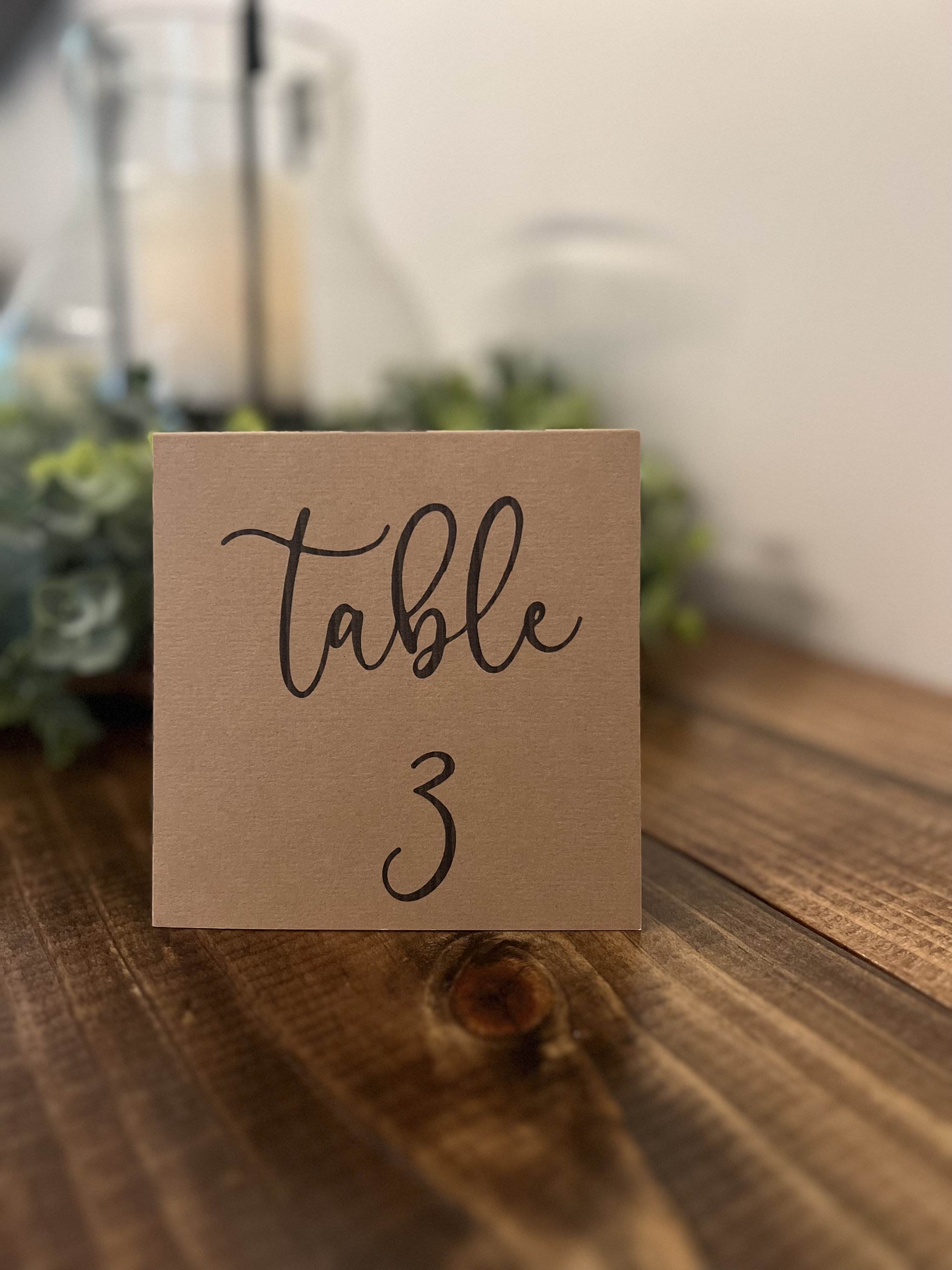 Tented Cardstock Table Numbers, Seating Chart Numbers, Wedding, Tables ...