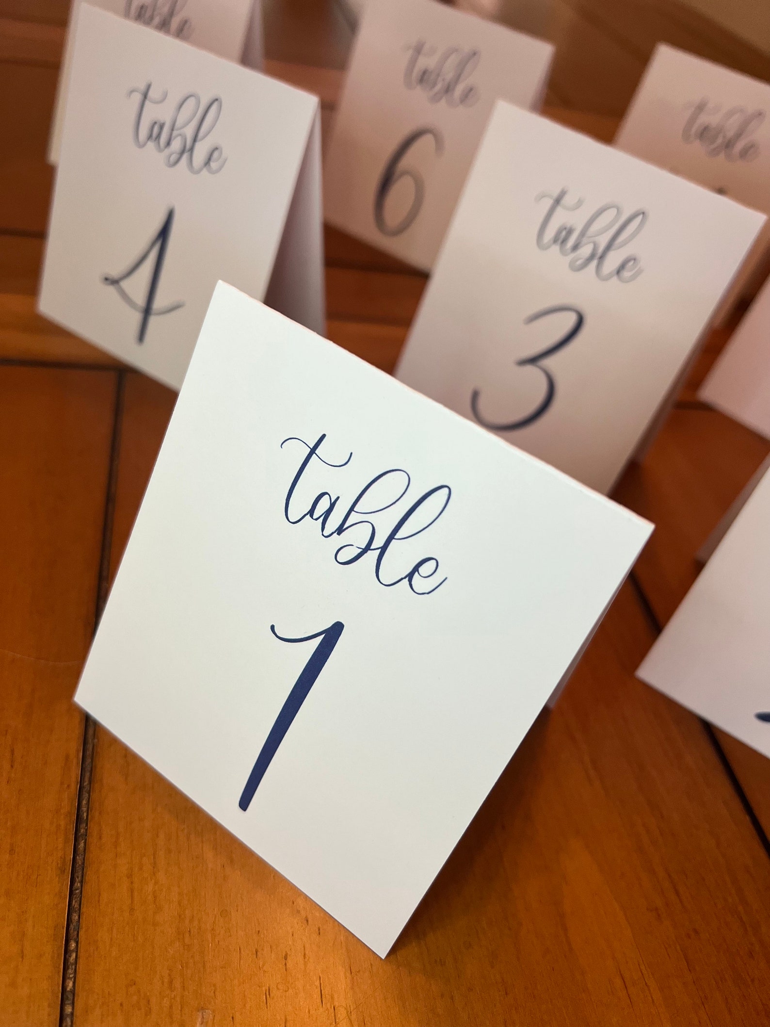 Tented Cardstock Table Numbers, Seating Chart Numbers, Wedding, Tables ...