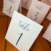 Tented Cardstock Table Numbers, Seating Chart Numbers, Wedding, Tables ...