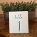 Tented Cardstock Table Numbers, Seating Chart Numbers, Wedding, Tables ...