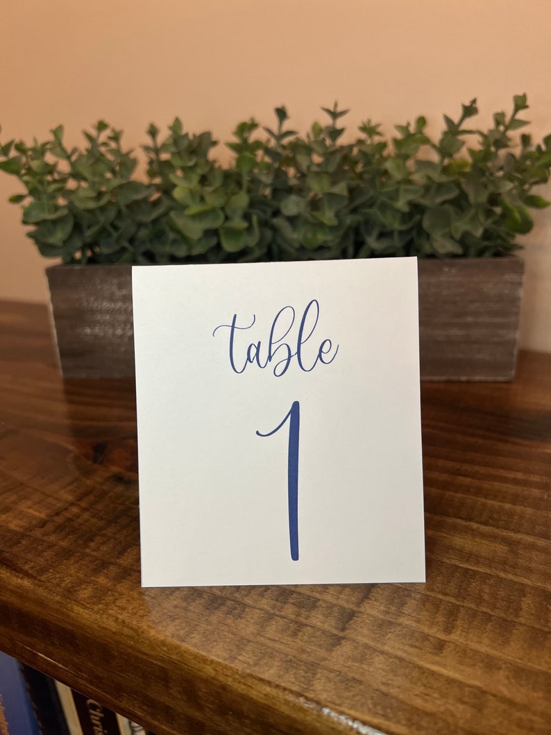 Tented Cardstock Table Numbers, Seating Chart Numbers, Wedding, Tables ...