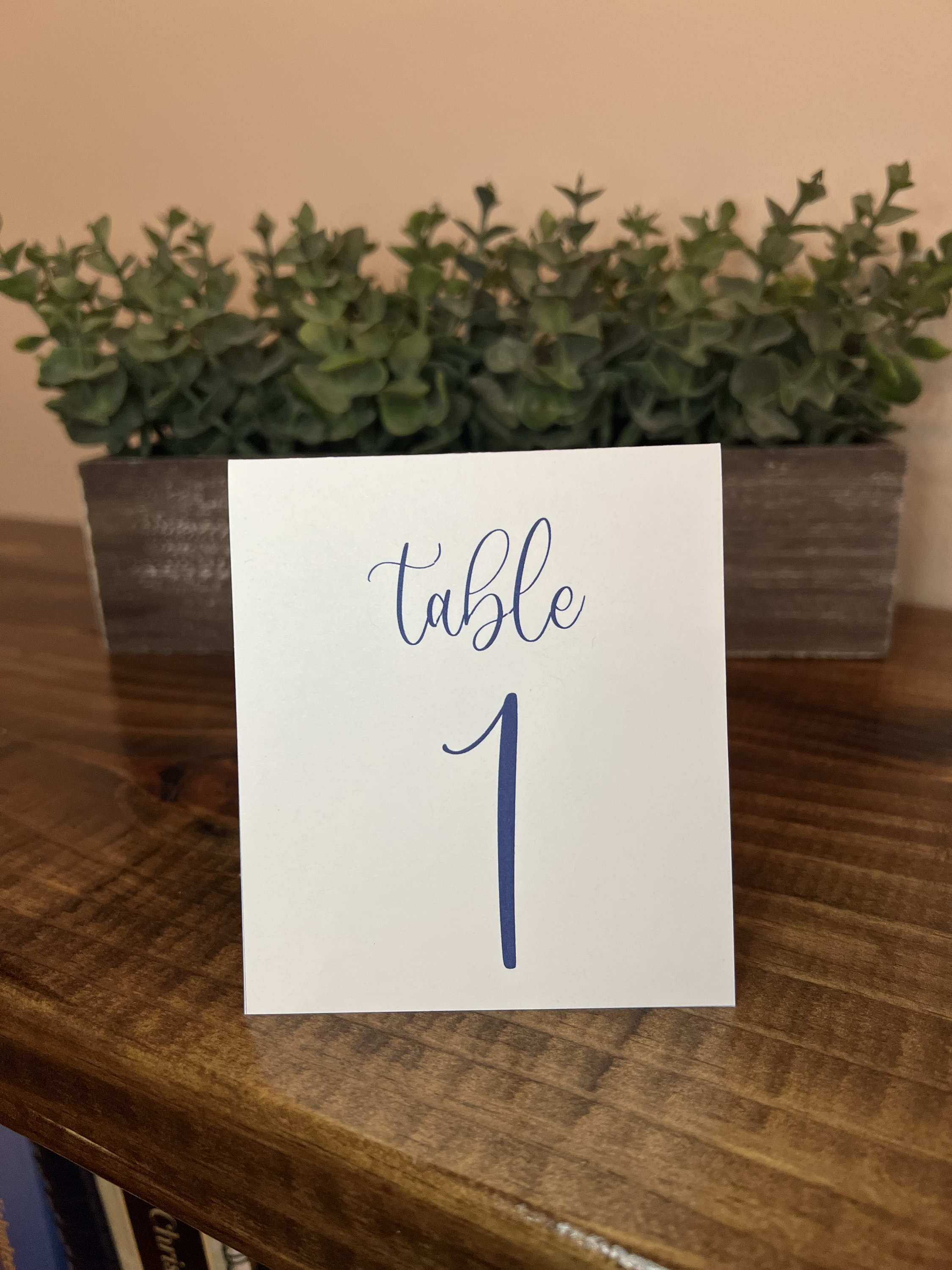 Tented Cardstock Table Numbers, Seating Chart Numbers, Wedding, Tables ...