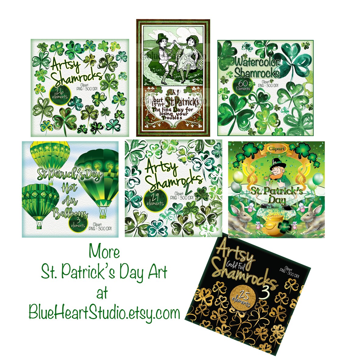 Vibrant Green Watercolor Painted Background St. Patrick's | Etsy