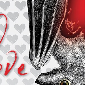 Bat Love Heart Art INSTANT DOWNLOAD/ Printable Art | Etsy