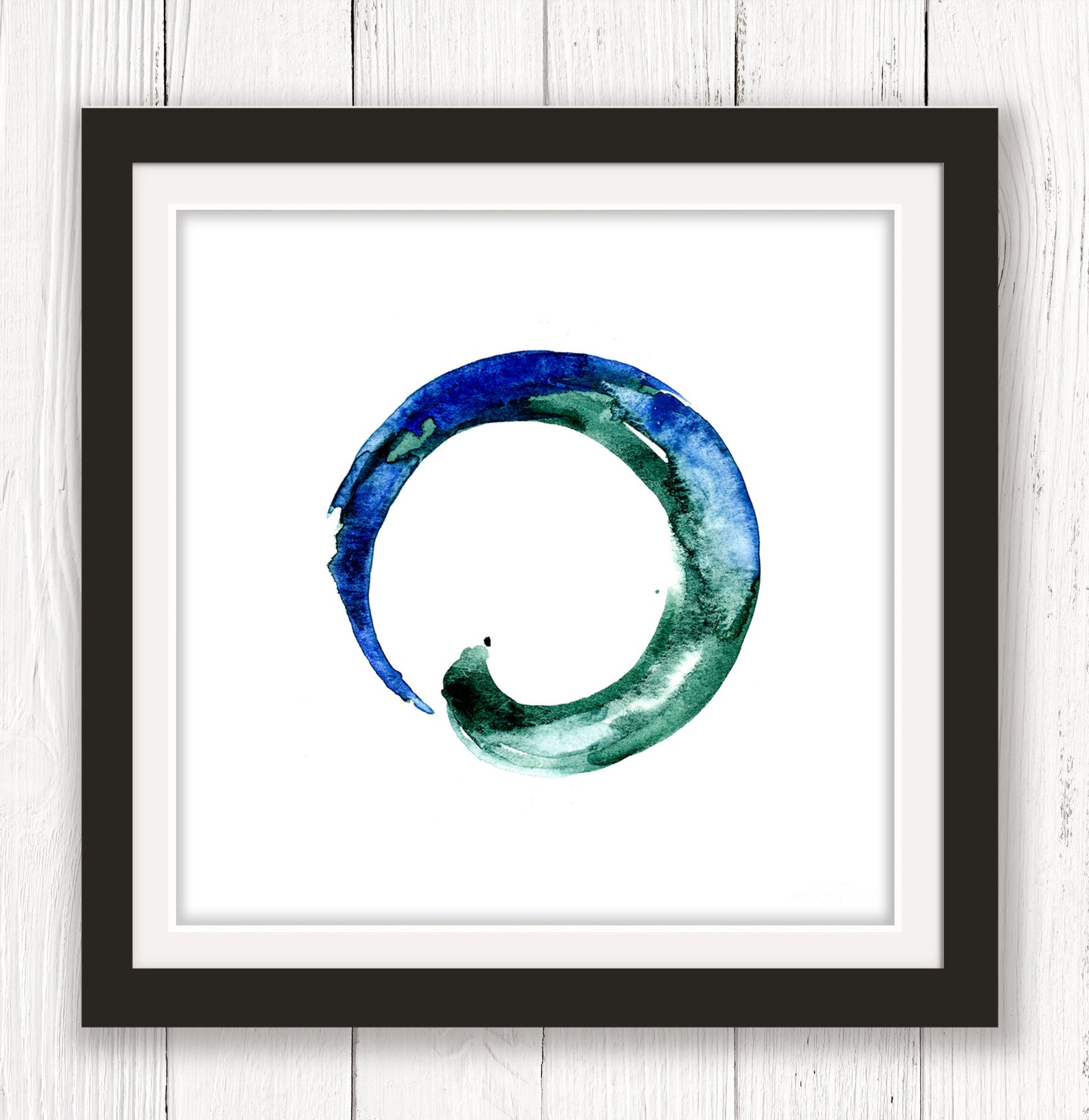 Large Abstract Enso Wall Print Zen Circle Gallery Wall Art | Etsy