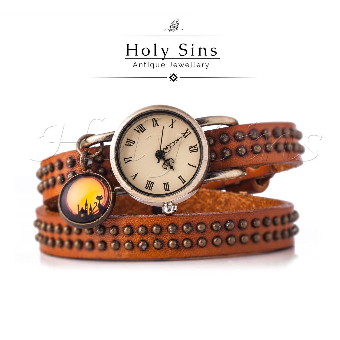 Retro Vintage Lady Women Wrap Around Bracelet Leather Quartz Watch - Etsy