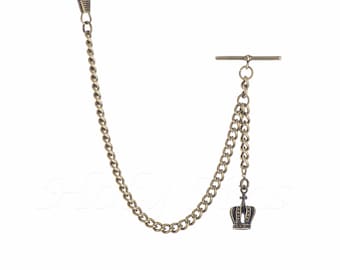 Bronze Albert Pocket Watch Fob Chain With Pendant - Etsy
