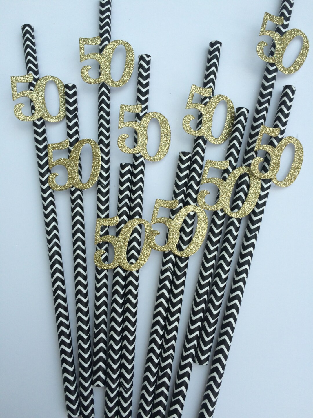 Set of X10 Stunning 50th Birthday Party Straws - Etsy