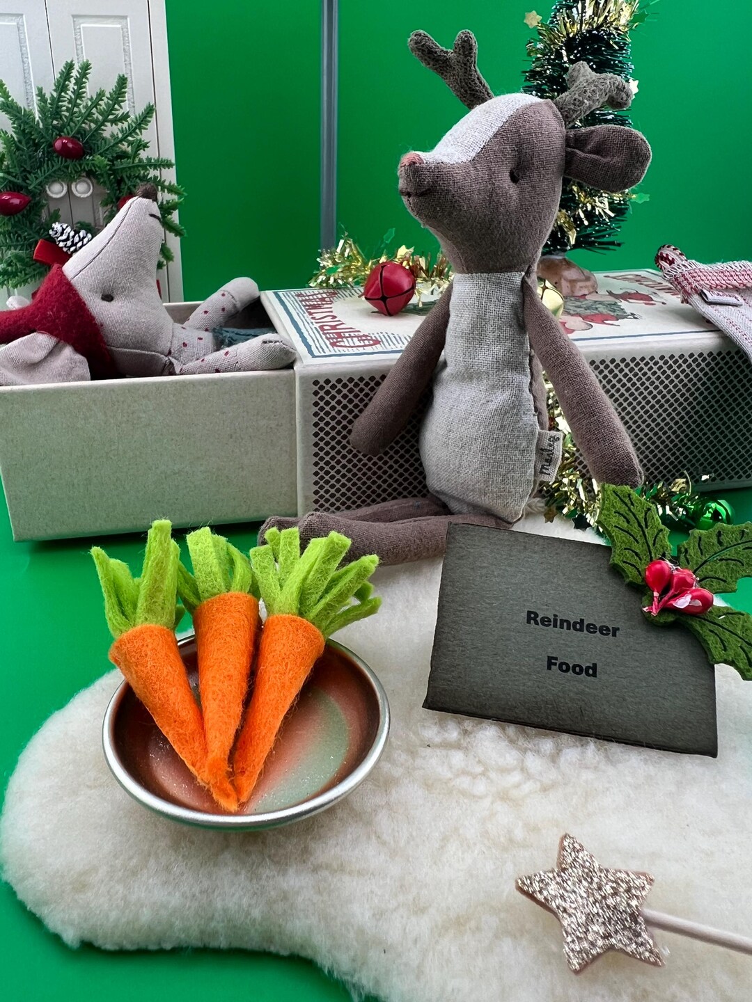 Miniature Reindeer Food Envelope for Maileg/ Dolls House - Etsy