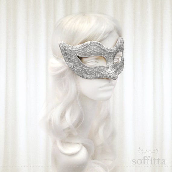 Silver Lace Masquerade Masks