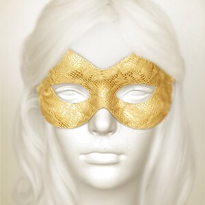 Gold Lace Masquerade Mask - Lace Covered Venetian Style Prom Mask - Etsy