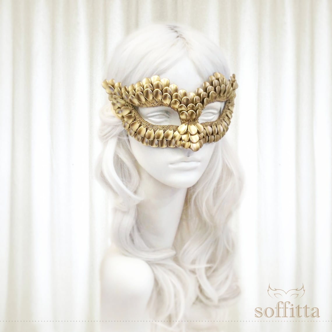 Gold Masquerade Mask With Dragon Scales Metallic Gold - Etsy Australia