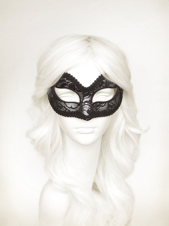 Silver and Black Lace Masquerade Mask Silver Venetian Mask - Etsy