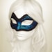 Metallic Blue and Black Lace Masquerade Mask - Blue Venetian Mask ...