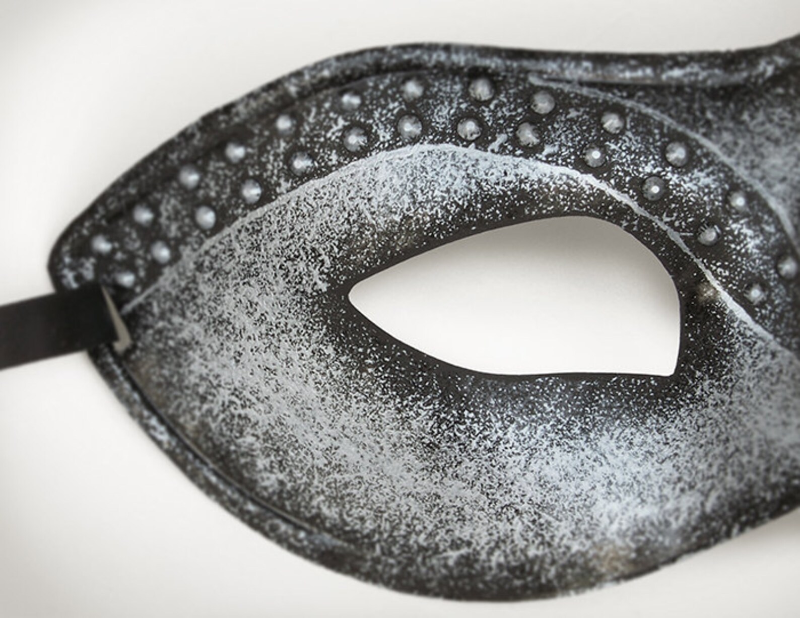Handpainted Metallic Silver Masquerade Mask - Silver Venetian Mask With ...