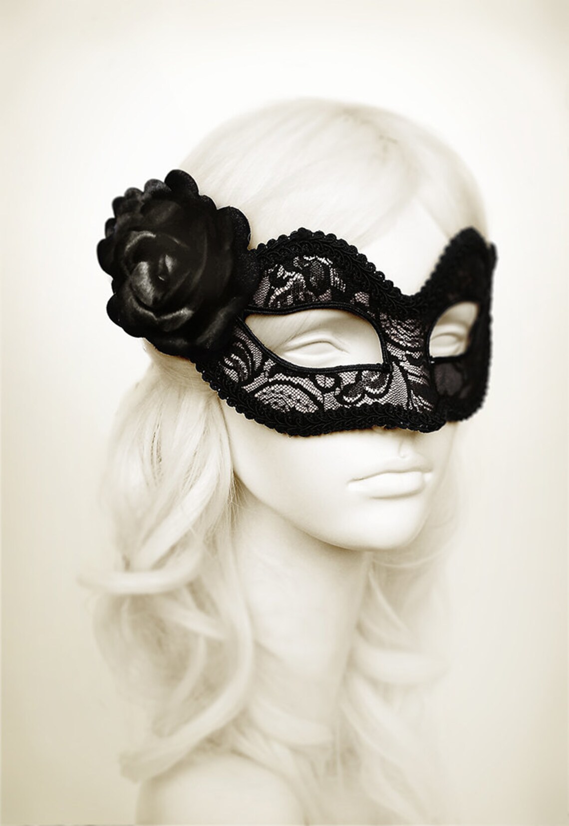 Silver and Black Lace Masquerade Mask Silver Venetian Mask - Etsy