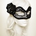Silver and Black Lace Masquerade Mask Silver Venetian Mask With Black ...