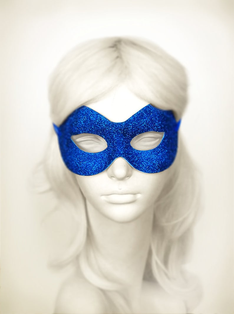 Glitter Royal Blue Masquerade Mask Shimmering Blue Venetian - Etsy