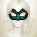 Metallic Green and Black Lace Masquerade Mask Green Venetian Mask ...
