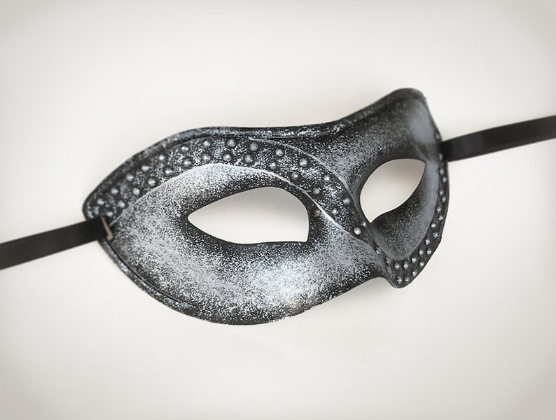 Handpainted Metallic Silver Masquerade Mask Silver Venetian | Etsy