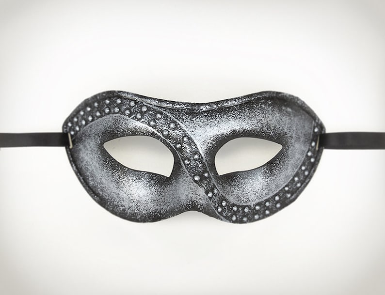 Handpainted Metallic Silver Masquerade Mask Silver Venetian - Etsy
