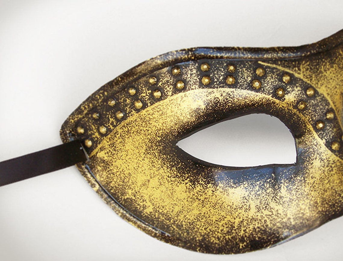 Handpainted Metallic Gold Masquerade Mask Gold Venetian Mask - Etsy