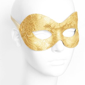 Gold Lace Masquerade Mask - Lace Covered Venetian Style Prom Mask - Etsy
