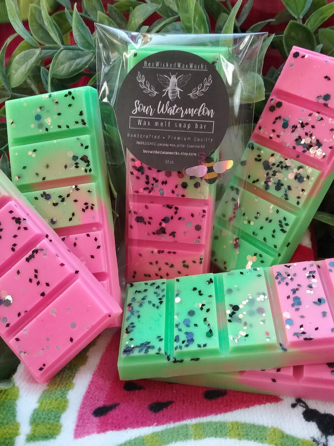 Watermelon Wax Melts Strong Scented Snap Bar Wax Melts for Wax Warmer ...