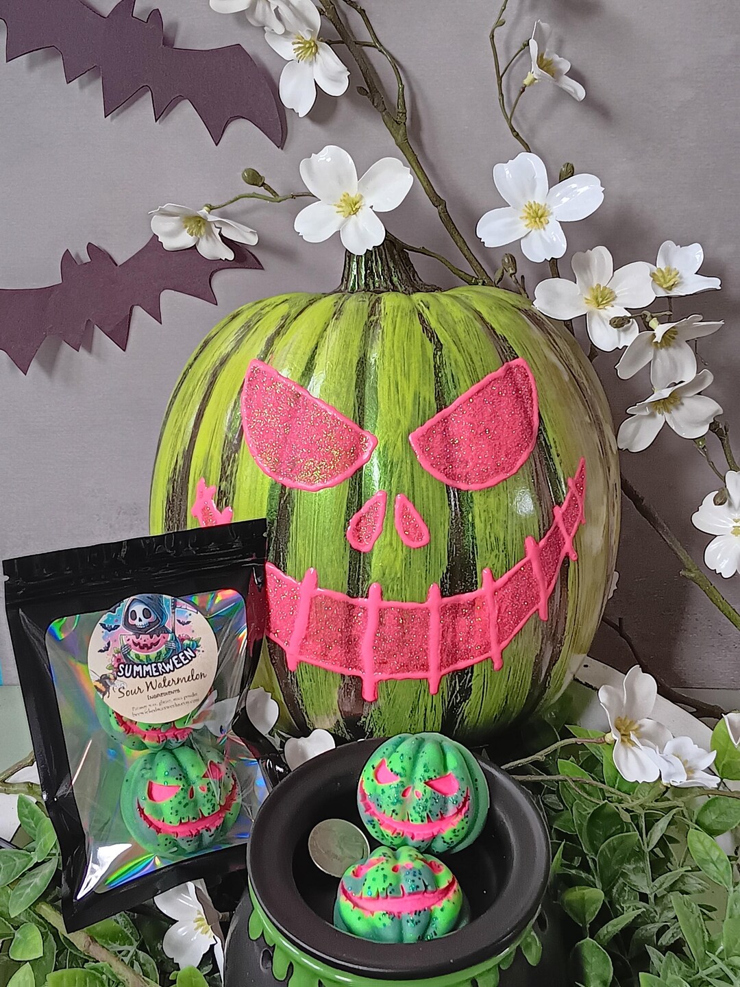 Sour Watermelon Jack O Lantern Summerween Wax Melts Strong Scented Wax ...