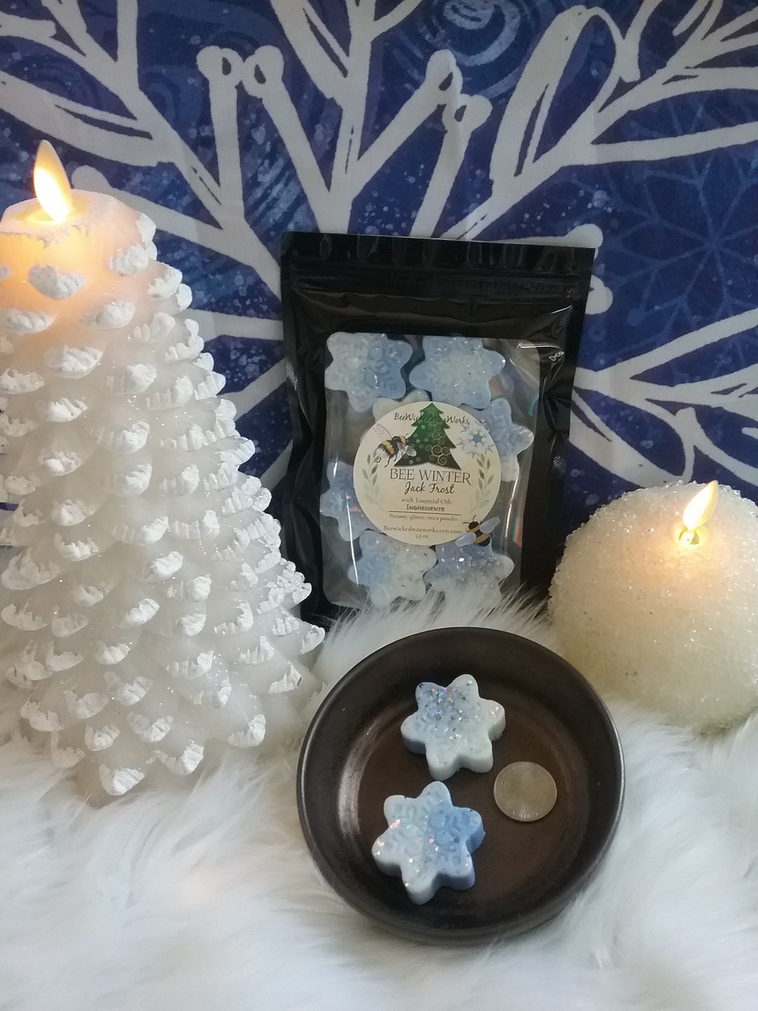 Jack Frost Snowflake Wax Melts Strong Scented Wax Melts for Wax Warmer ...