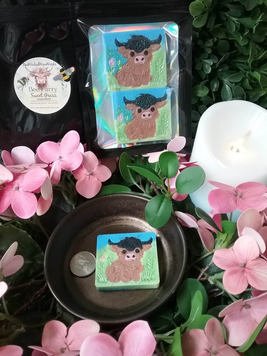 Sweet Grass Highland Cow Wax Melts Pouch Strong Clean Scented Wax Melt ...