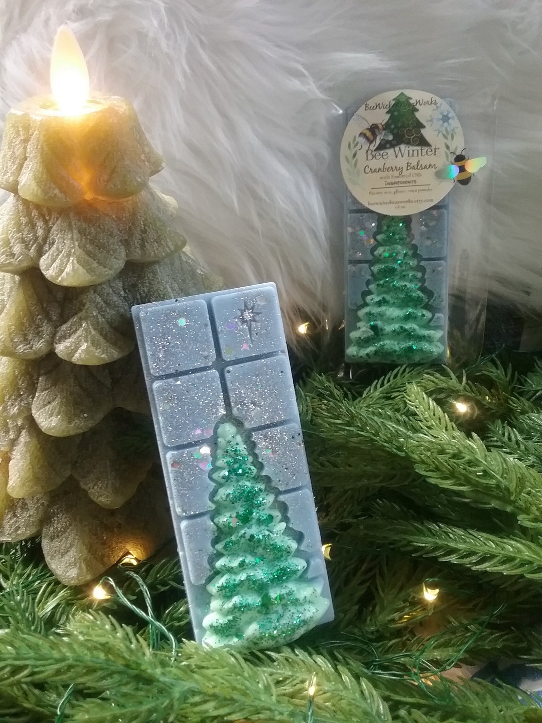 Cranberry Balsam Christmas Tree Snap Bar Holiday Wax Melt Christmas ...