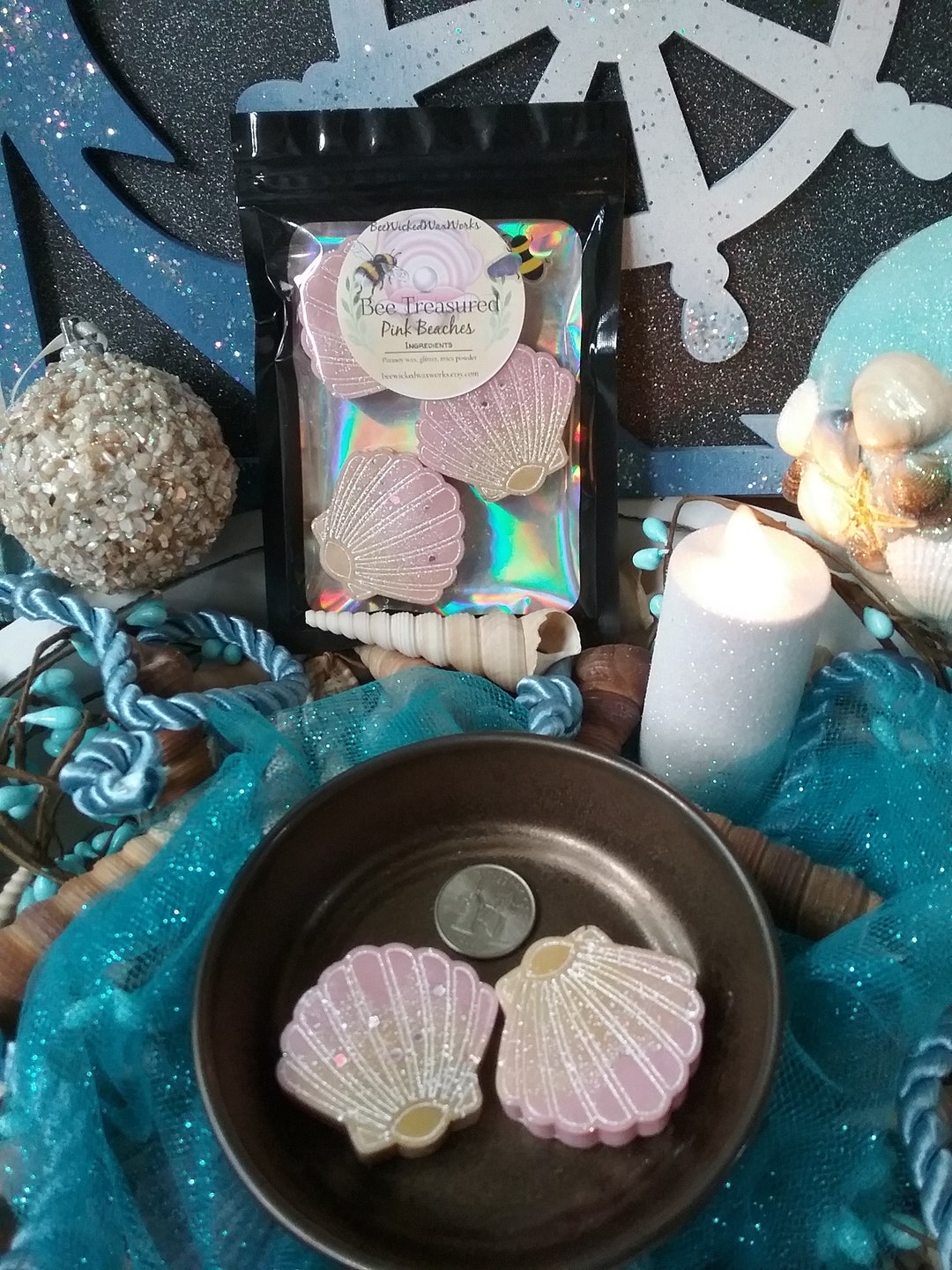 Pink Beaches Seashell Wax Melts Strong Scented Wax Melts for Wax Warmer ...