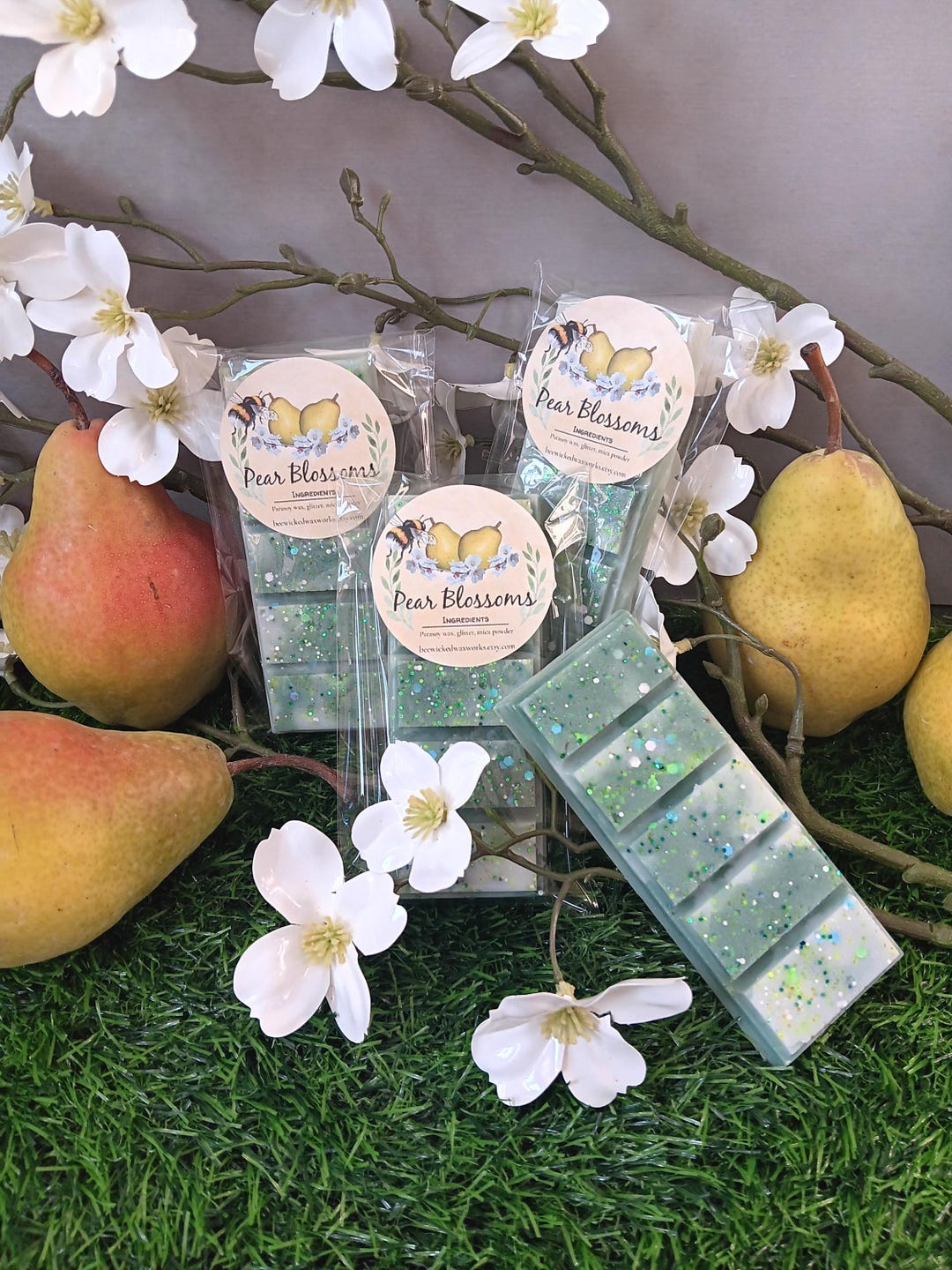 Pear Blossoms Wax Melt Snap Bar Strong Scented Wax Melt for Wax Warmer ...