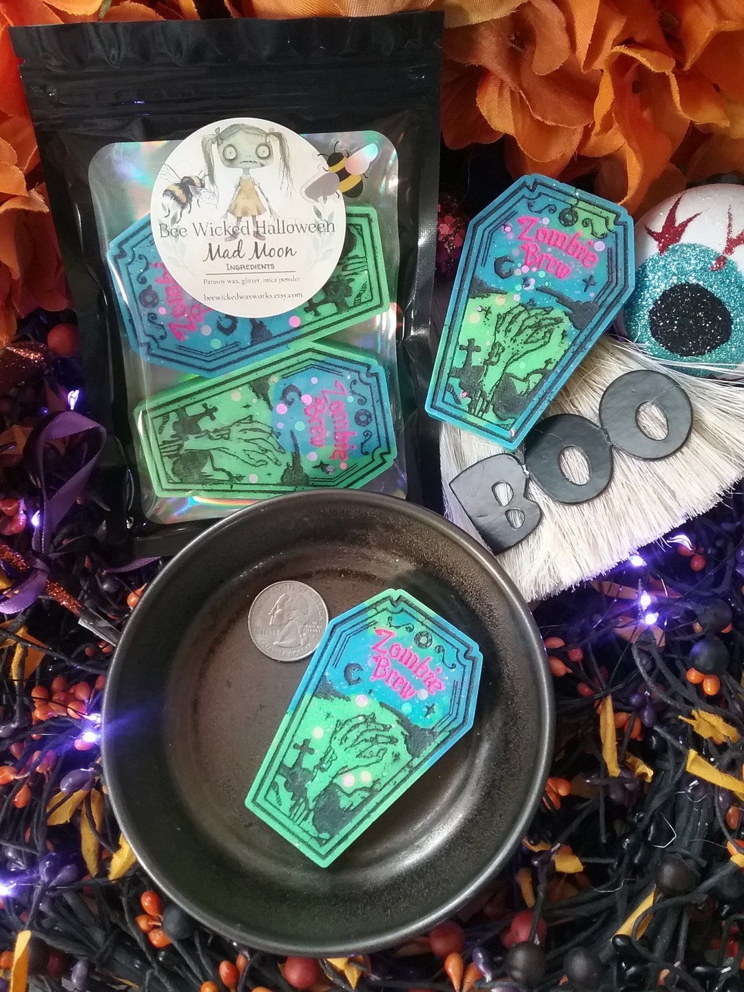 Mad Moon Zombie Coffin Wax Melts Strong Scented Wax Melts for Wax ...