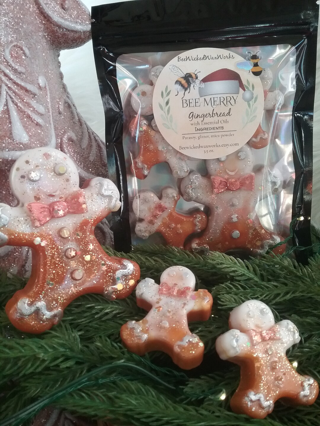 Gingerbread Wax Melts Christmas Gift for Wax Warmer Strong Scented Wax ...