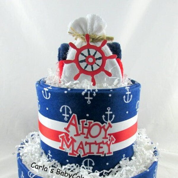 Nautical Diaper Cake - Etsy