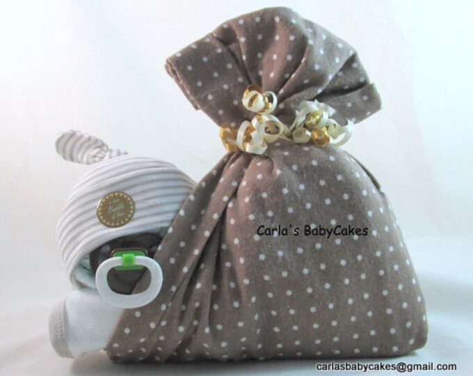 Stork Bundle Baby Sleeping Baby Diaper Cake Stork Bundle - Etsy