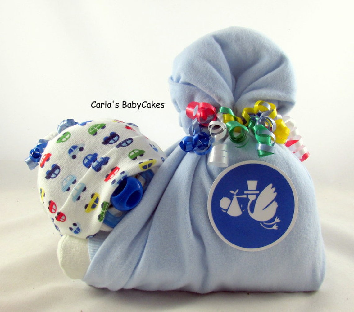 Stork Bundle Baby Boy Diaper Cake Baby Diaper Cake Cars - Etsy
