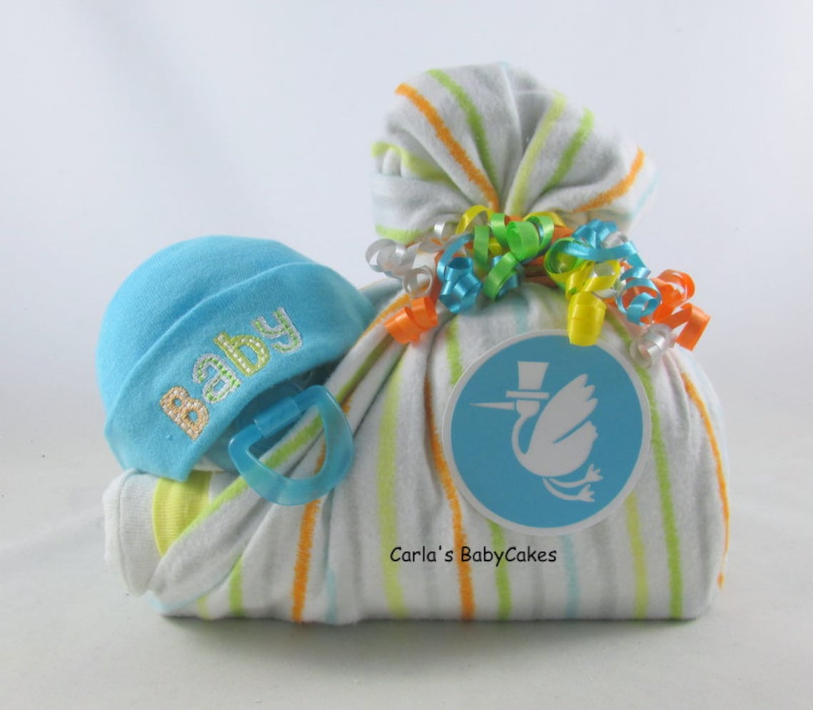 Stork Bundle Baby Unique Baby Gift Stork Bundle Baby Shower - Etsy