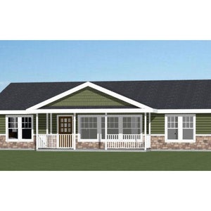 46x30 House -- 4-bedroom 2-bath -- 1,338 Sq Ft -- PDF Floor Plan ...