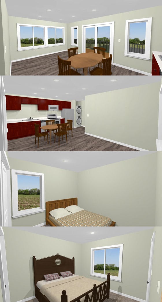 40x40 House -- 2-bedroom 2.5-bath -- 964 Sq Ft -- PDF Floor Plan ...