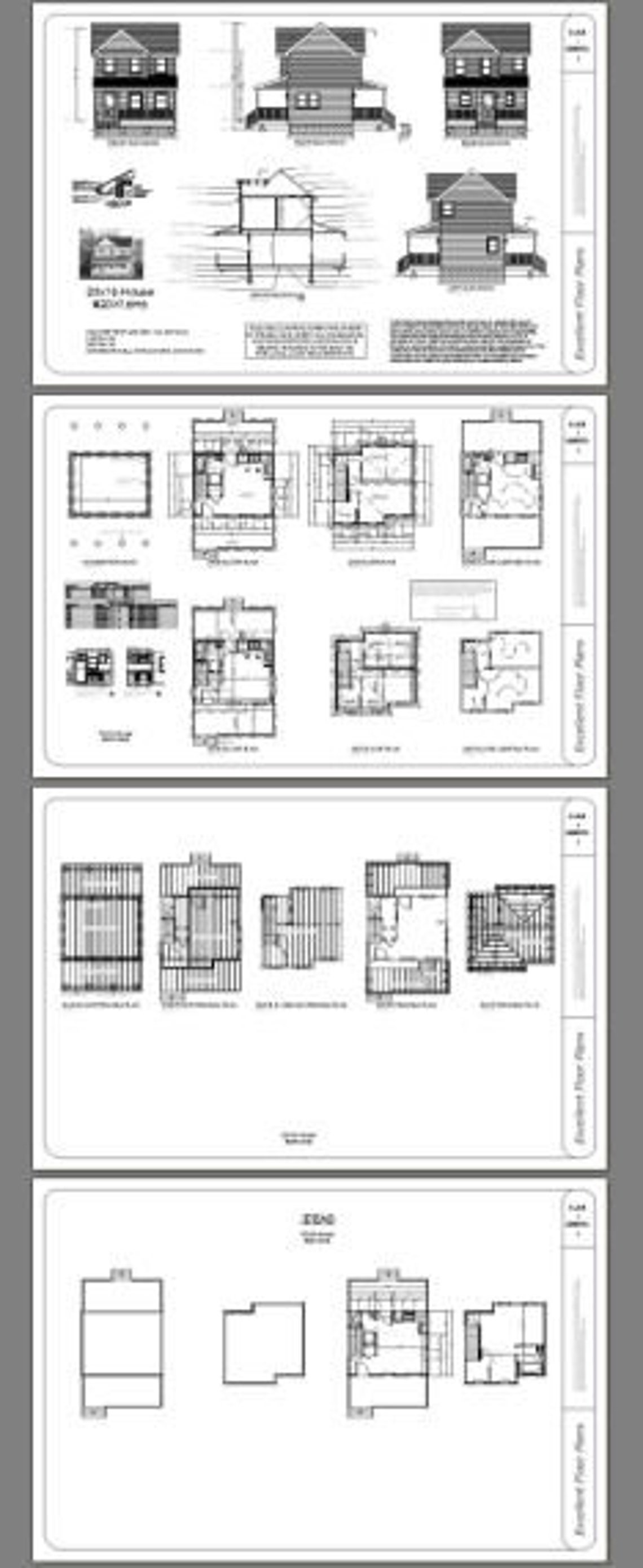 20x16 House 2-Bedroom 1-Bath 630 sq ft PDF Floor Plan | Etsy